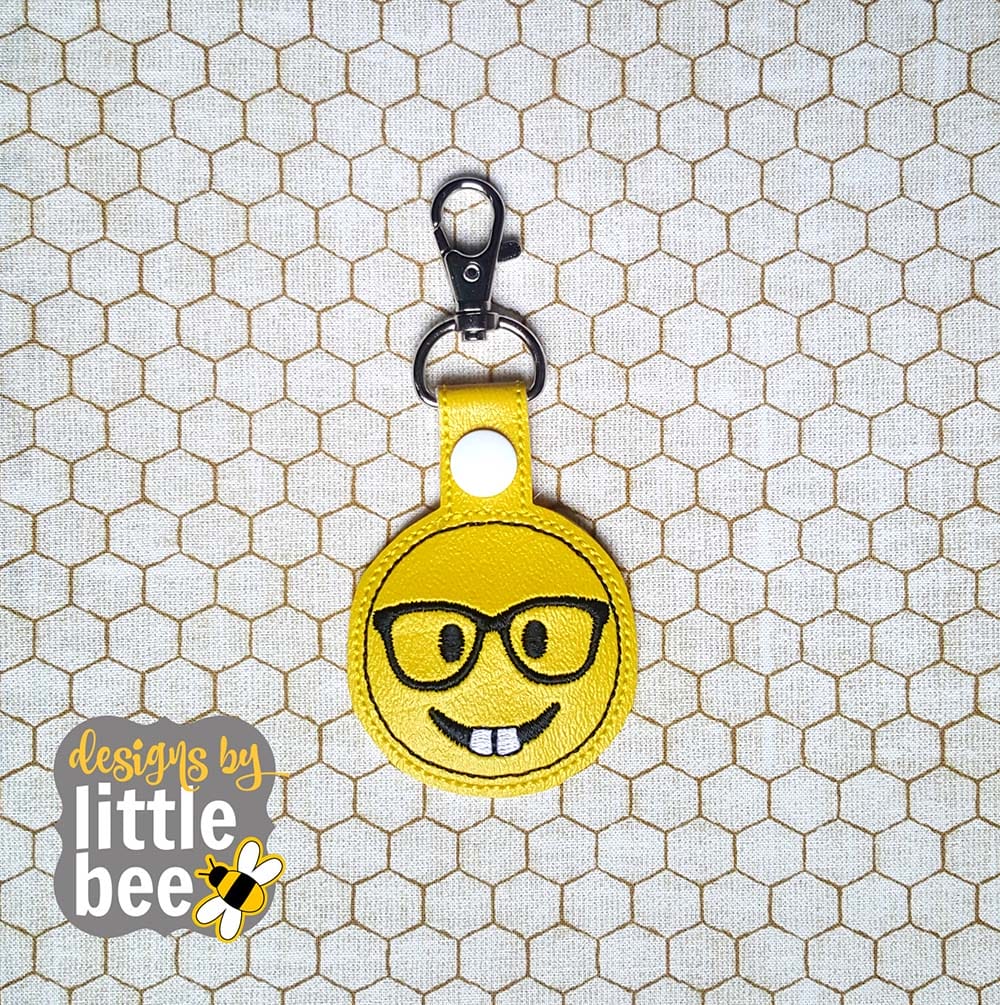 Nerd Face Emoji Snap Tab 07 21 2017 - Designs by Little Bee