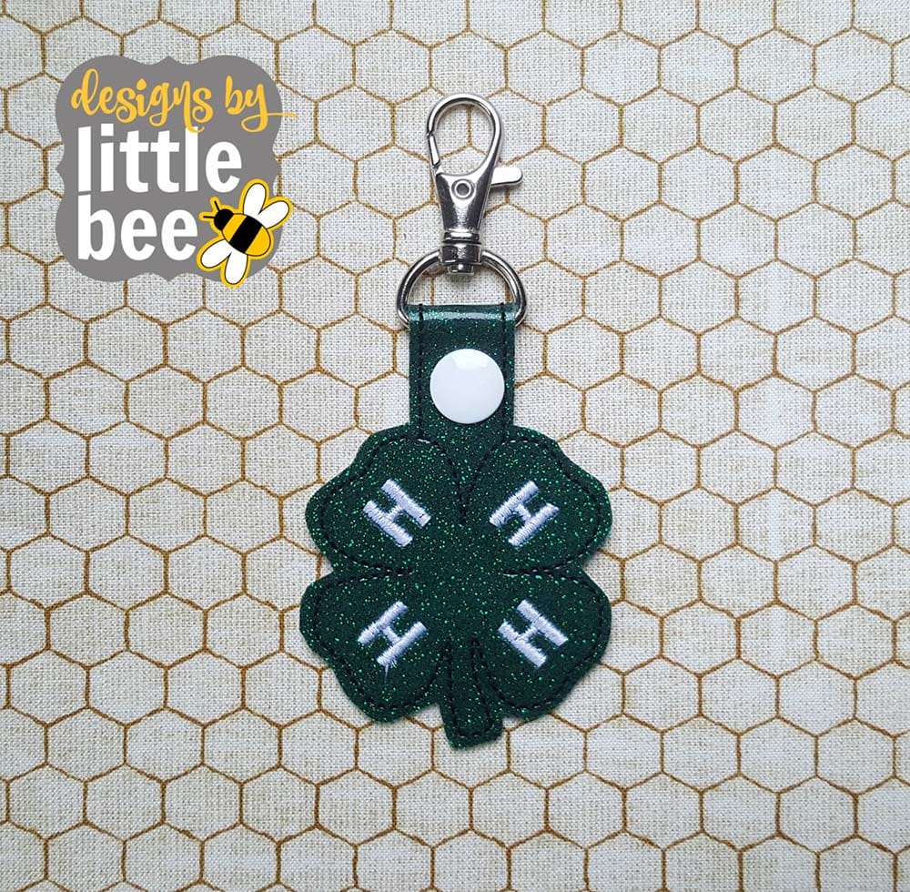 4H Agriculture Four Leaf Clover Snap Tab 01 13 2017 - Designs by Little Bee