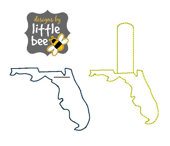 Florida State Key Fob / Snap Tab Set - Designs by Little Bee