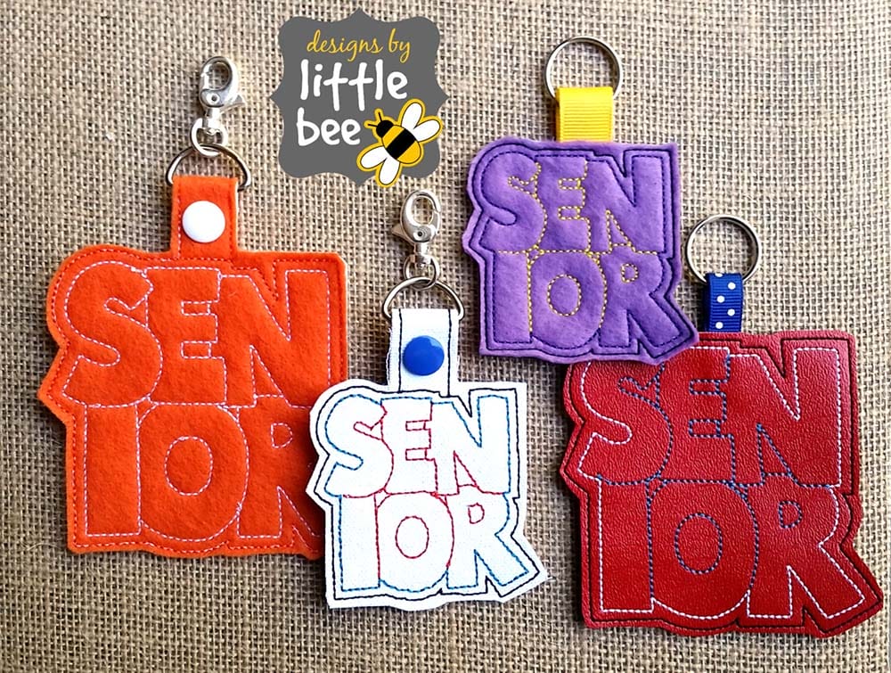 Senior Key Fob / Snap Tab Set - Designs by Little Bee