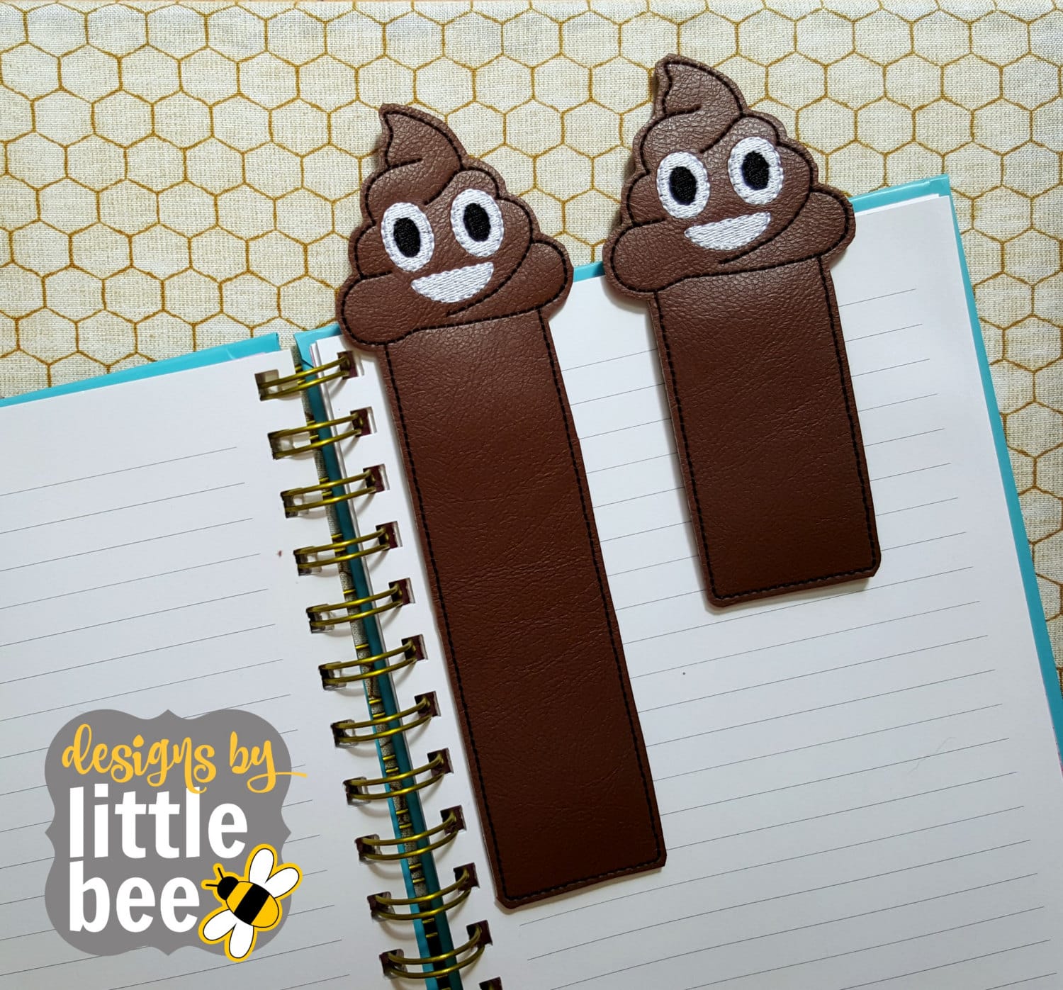 Poop Emoji ITH Bookmark - Designs by Little Bee
