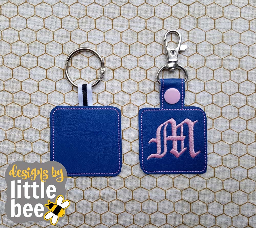 Blank Square Key Fob / Snap Tab Set - Designs by Little Bee