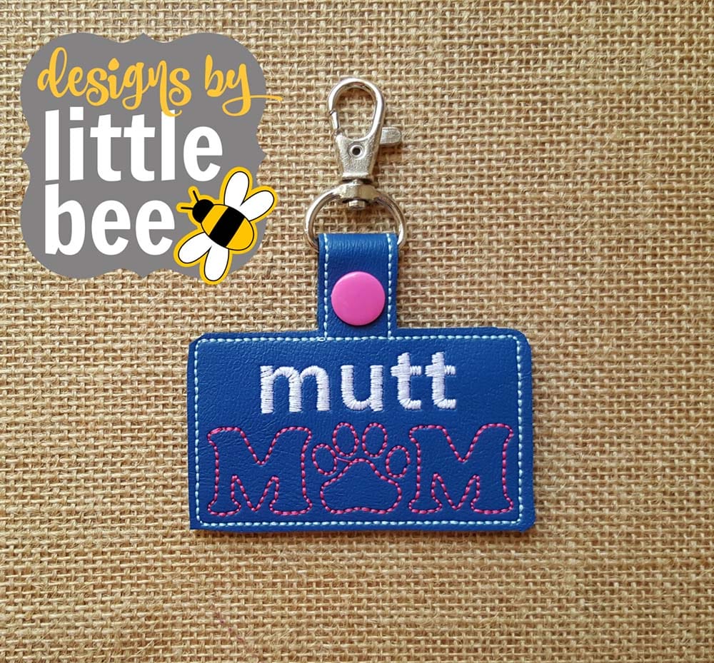 Mutt Mom Dog Breed Snap Tab - Designs by Little Bee
