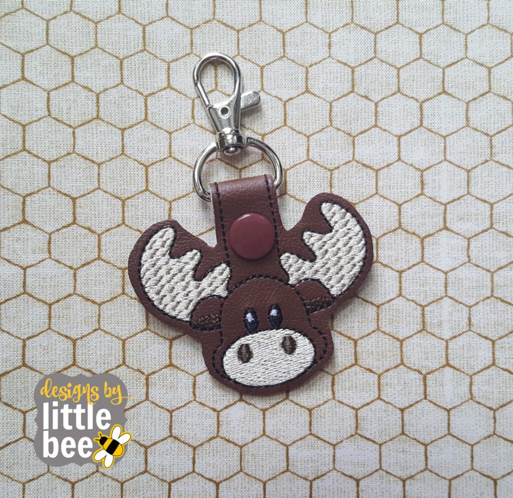 Moose Animal Snap Tab 03 10 2017 - Designs by Little Bee