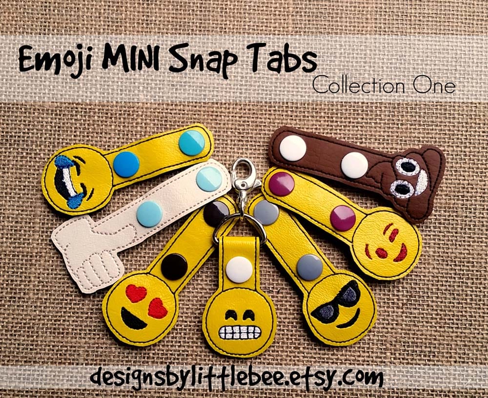 Emoji Mini Snap Tab Collection One - Designs by Little Bee