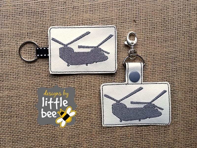 Chinook Helicopter Key Fob / Snap Tab - Designs by Little Bee