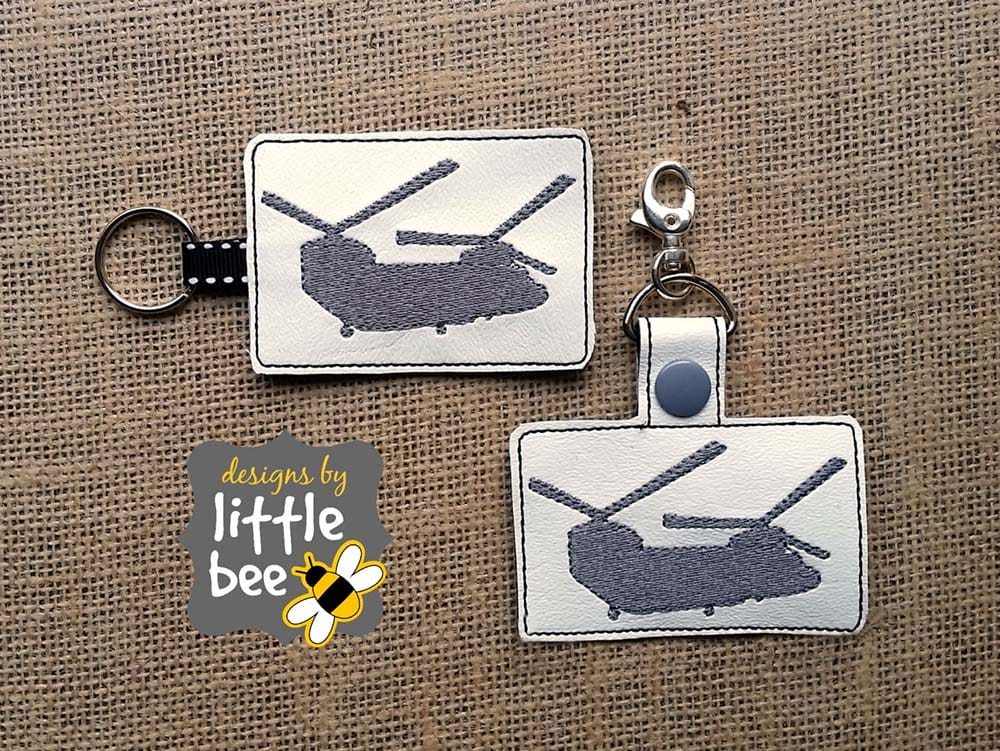 Chinook Helicopter Key Fob / Snap Tab - Designs by Little Bee