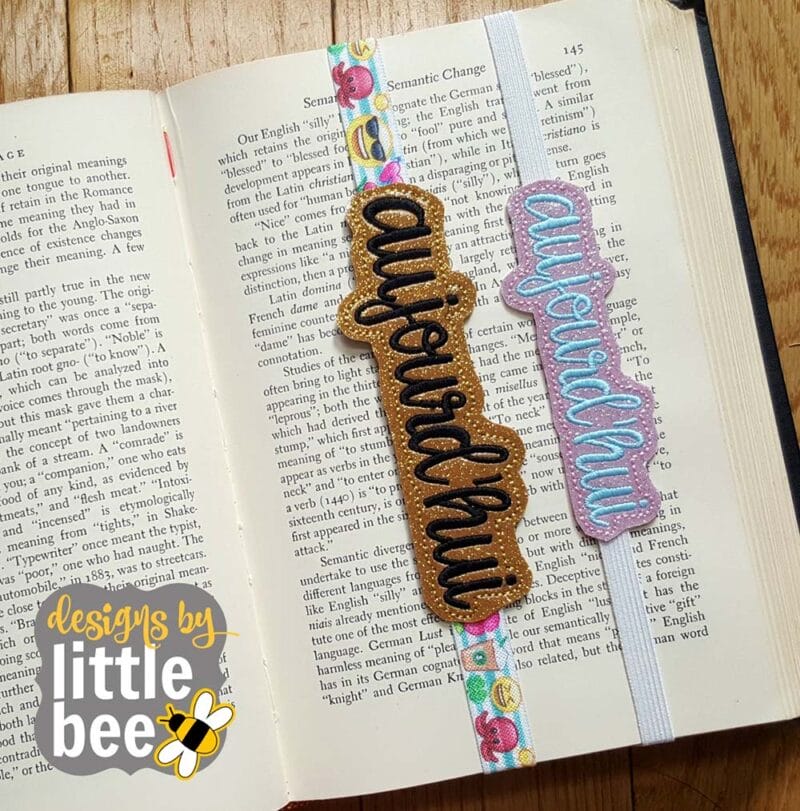 Honeycomb and Bee Hexagon Bookmark / Coaster - Designs by Little Bee