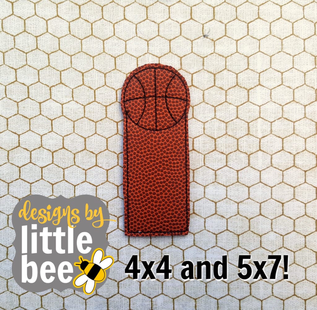 Basketball ITH Bookmark - Designs by Little Bee