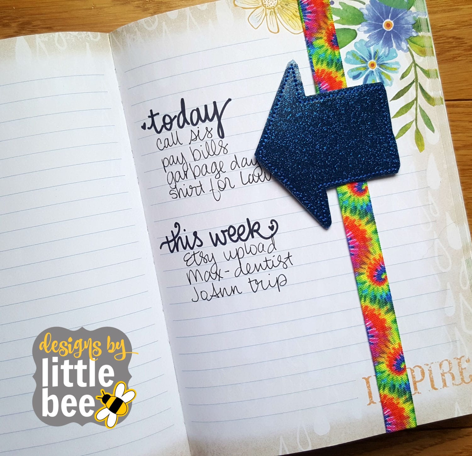 Arrow - SEWN IN Book, Planner Band, Bookmark 03 24 2017 - Designs by ...