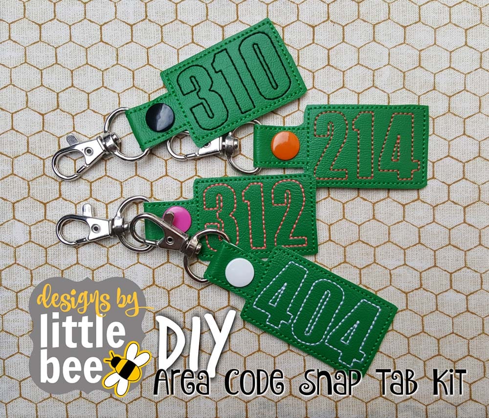 Blank Create-Your-Own Area Code Snap Tab Set - Designs by Little Bee