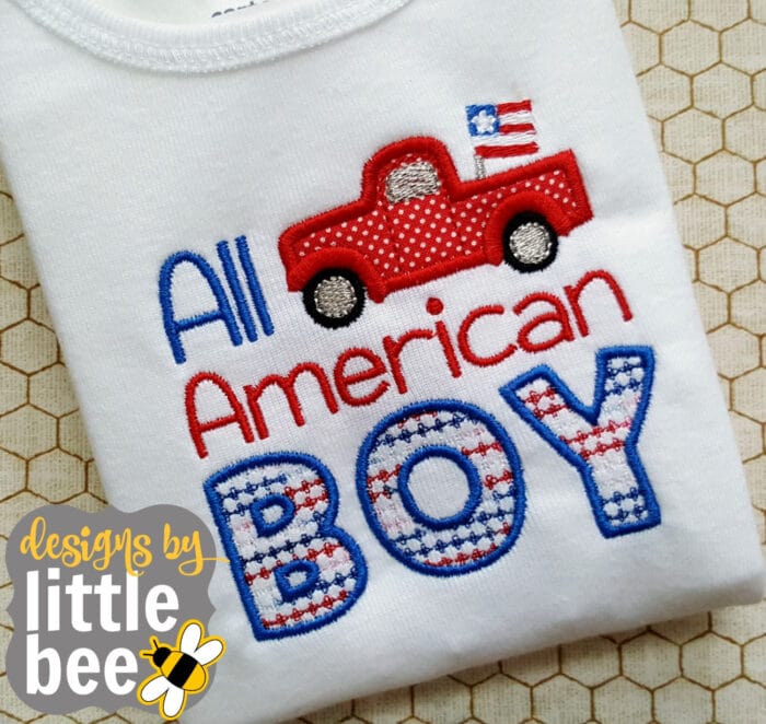 All American Boy Applique - Designs by Little Bee