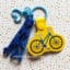 Bicycle Snap Tab & Eyelet Key Fob - Designs by Little Bee