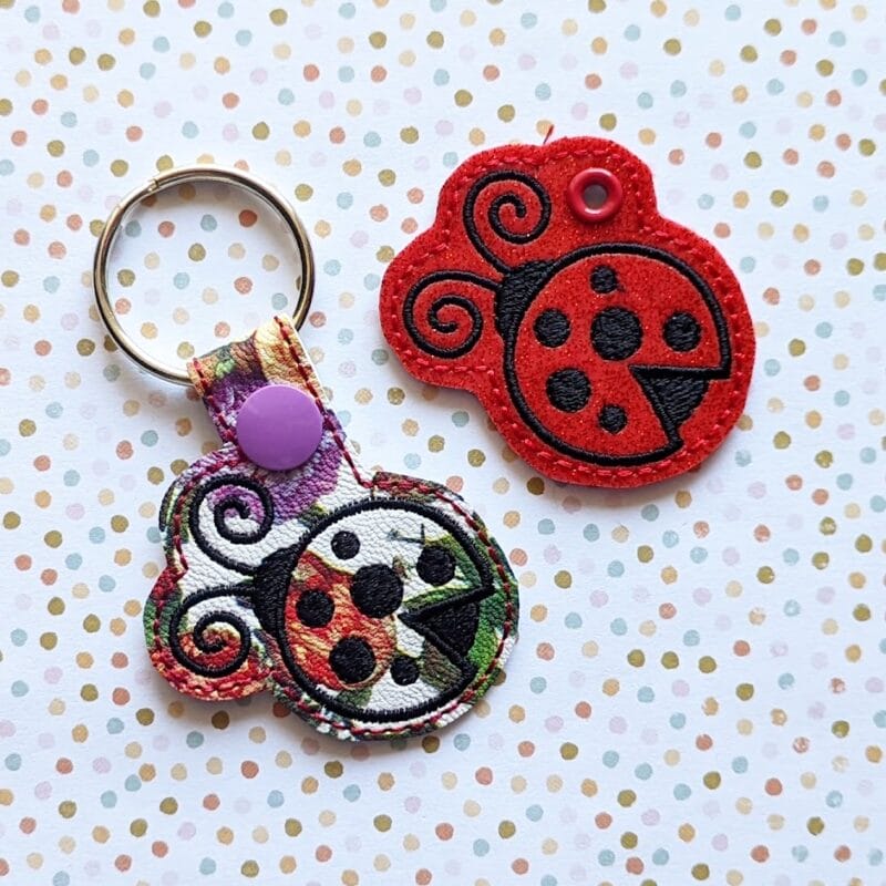 Ladybug Snap Tab & Eyelet Fob - Designs by Little Bee
