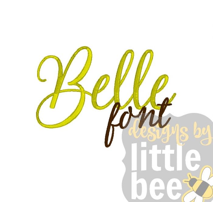Belle Font – 2″, 3″, 4″, 5″ – Designs by Little Bee