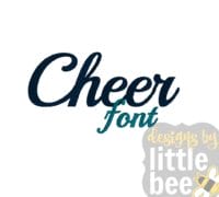 Cheer Script Embroidery Font - 1" 2" - 12 01 2017 - Designs by Little Bee