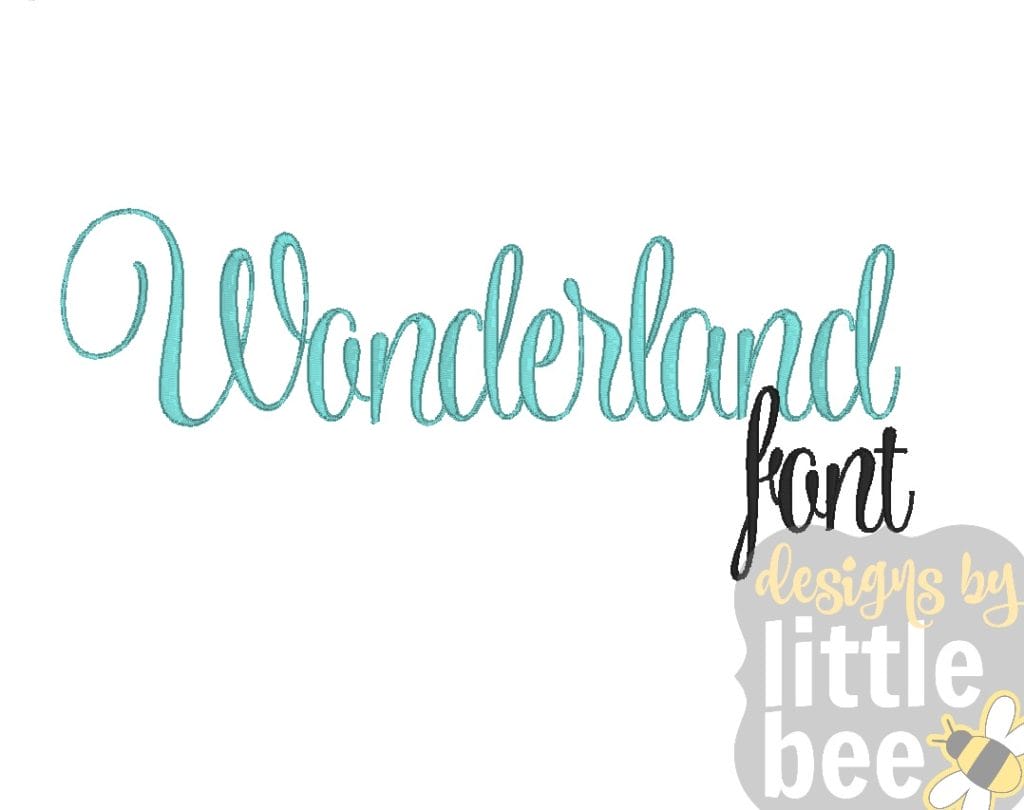 Wonderland Script Embroidery Font - 1" 2" 3" - 12 01 2017 - Designs by ...