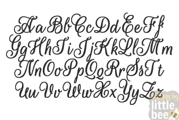 Classic Script Embroidery Font - 2" 3" 4" - 11 17 2017 - Designs by ...