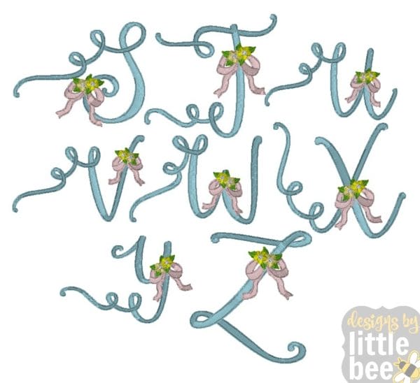 Dainty Bow Monogram Font - Designs by Little Bee