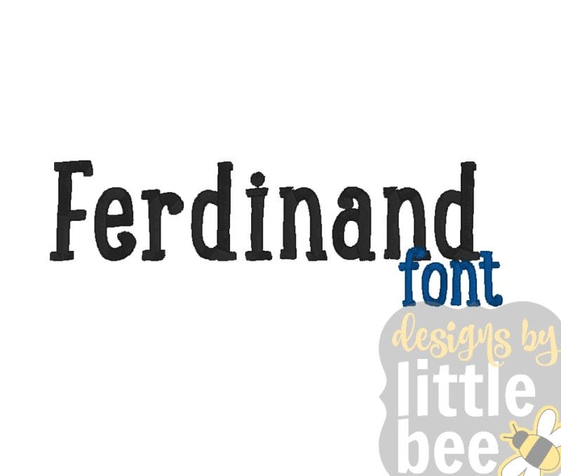 Ferdinand Font - 1" 2" 3" - Designs by Little Bee