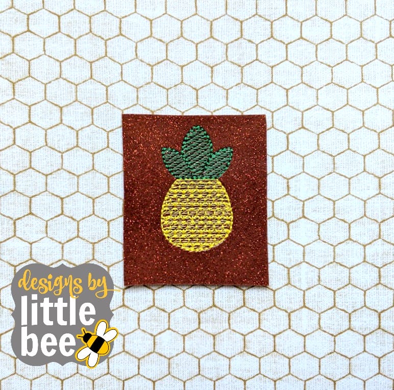 Mini Pineapple Embroidery Design - Designs by Little Bee