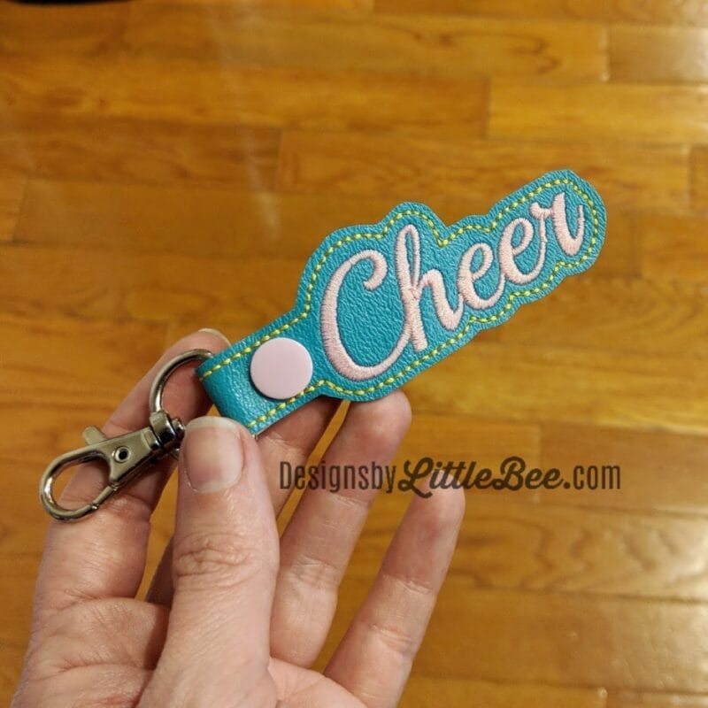 Cheer Snap Tab & Eyelet Key Fob - Designs by Little Bee