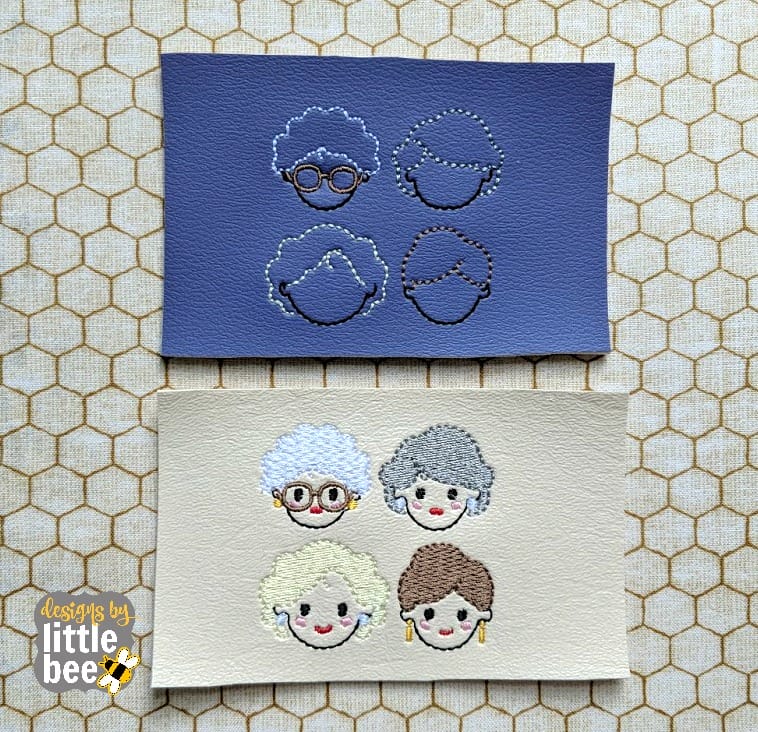 Mini Golden Girls Embroidery Design - Designs by Little Bee