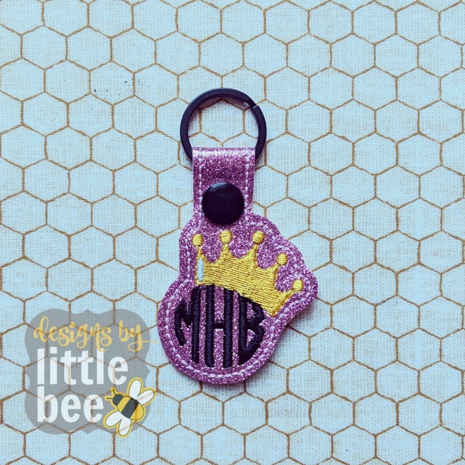 Crown Monogram Snap Tab 03 02 2018 - Designs by Little Bee