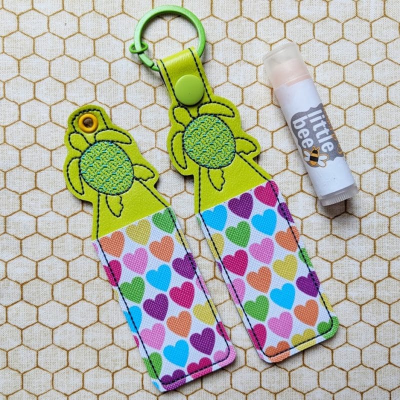 Sea Turtle Lip Balm Holder - Snap Tab & Eyelet Key Fob SET 04 06 2018 ...