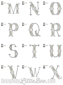 Aviator Monogram Font 04 06 2018 - Designs by Little Bee