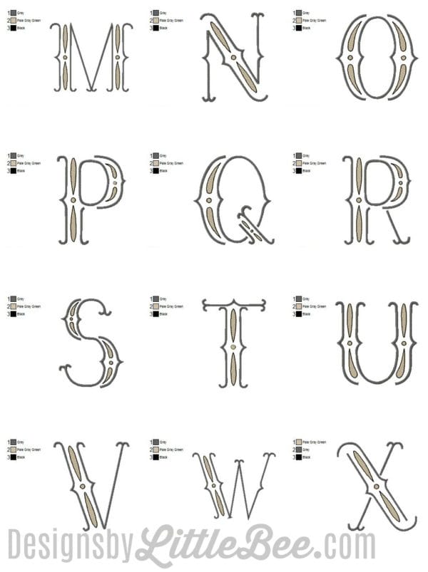 Aviator Monogram Font 04 06 2018 - Designs by Little Bee