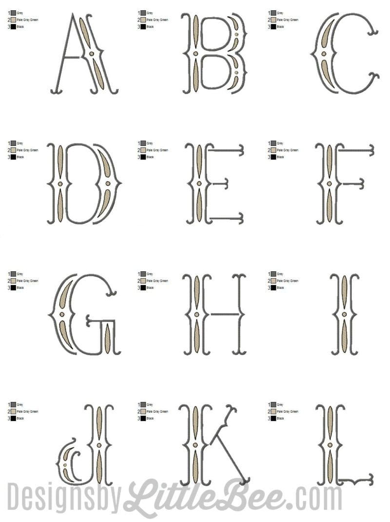 Aviator Monogram Font 04 06 2018 - Designs by Little Bee