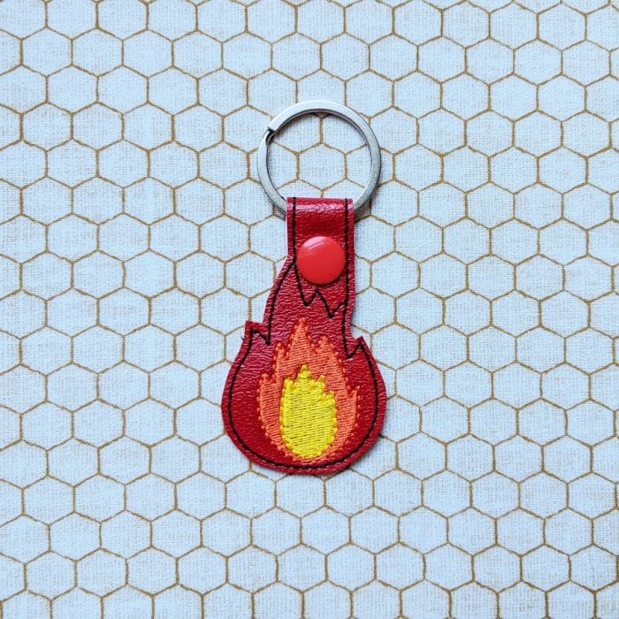 Flame / Fire Snap Tab - August 2018 - Designs by Little Bee