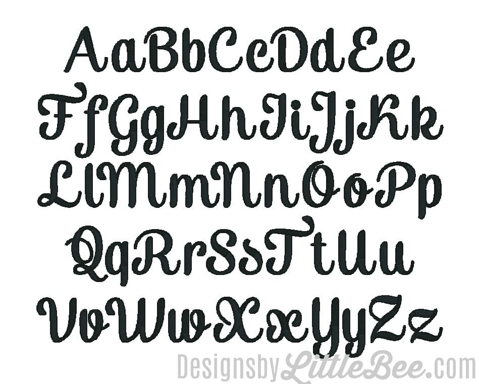 Heirloom Script Embroidery Font - 1" 1.5" 2" - August 2018 - Designs by ...