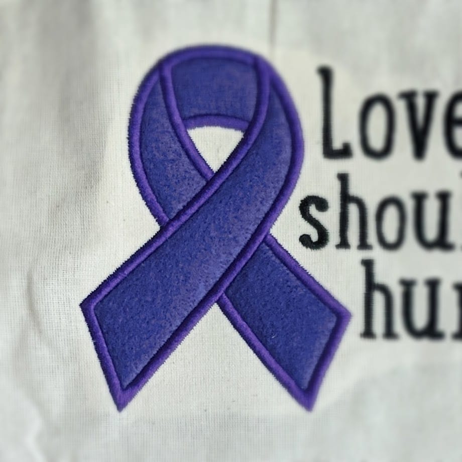 Awareness Ribbon Applique - October 2018 - Designs by Little Bee