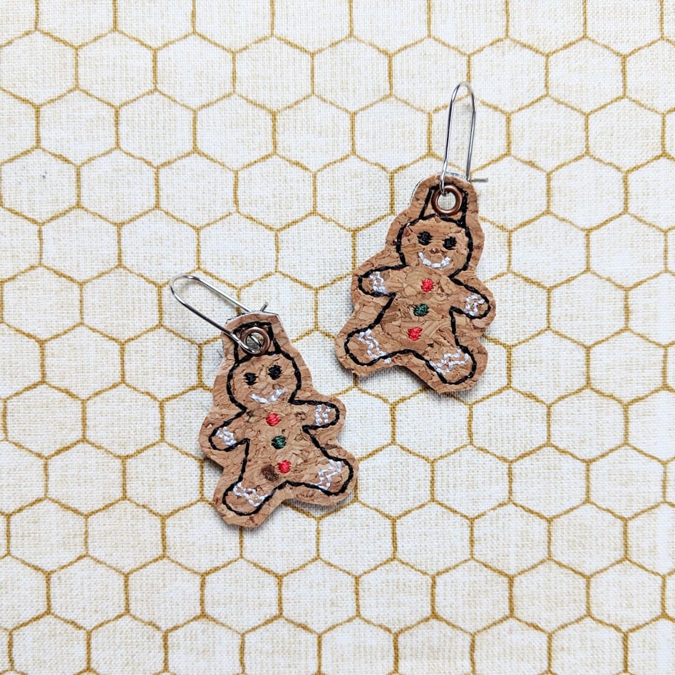 Gingerbread Earrings - Designs by Little Bee