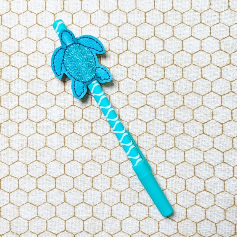 Sea Turtle Pencil/Straw Hugger - Designs by Little Bee