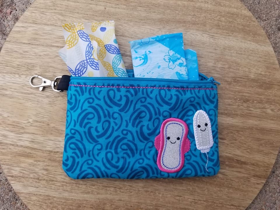 Top-Zip Feminine Hygiene Zipper Bag - Designs by Little Bee