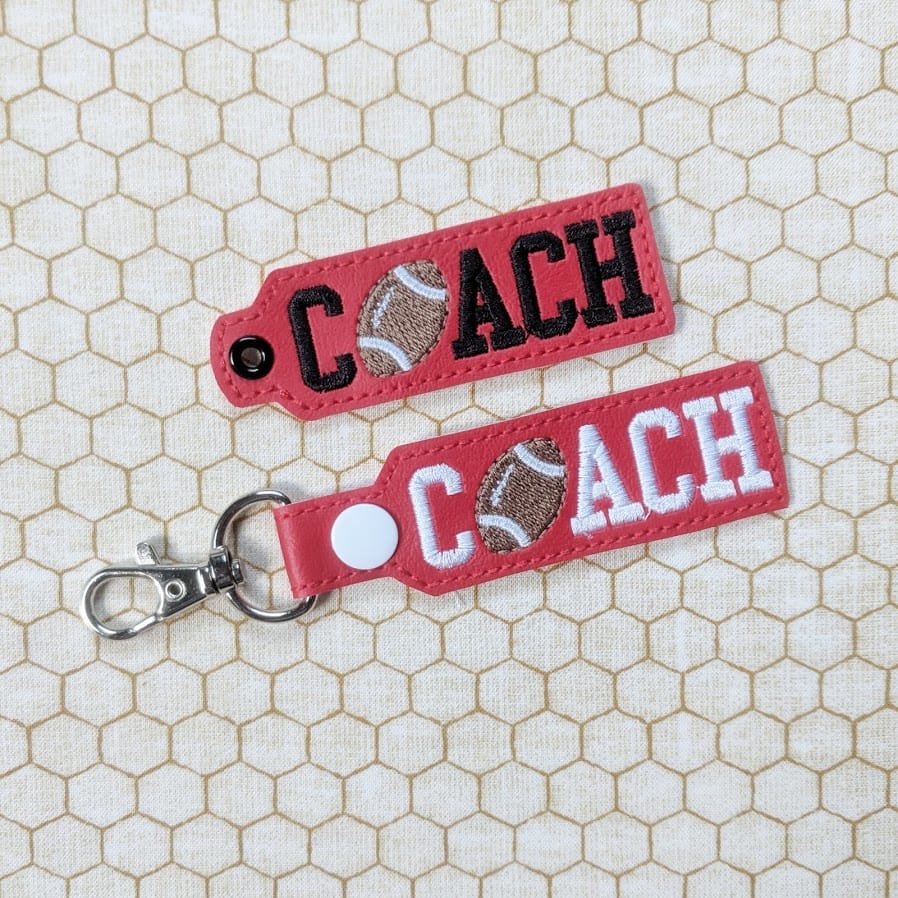 Football Coach Snap Tab & Eyelet Key Fob Set - July 2019 - Designs by ...