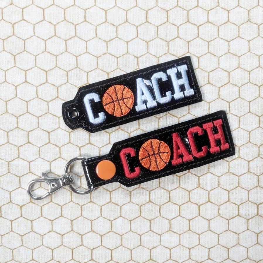 Basketball Coach Snap Tab & Eyelet Key Fob Set - July 2019 - Designs by ...