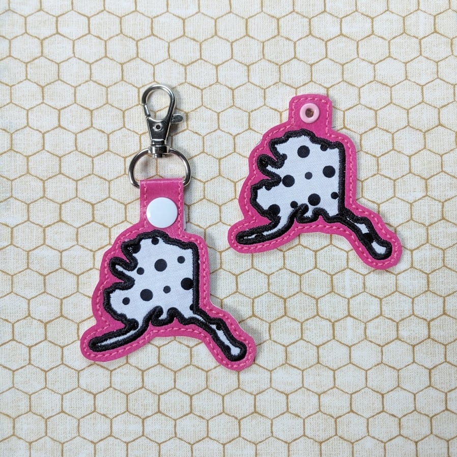 Alaska Applique Snap Tab & Eyelet Key Fob - August 2019 - Designs by ...