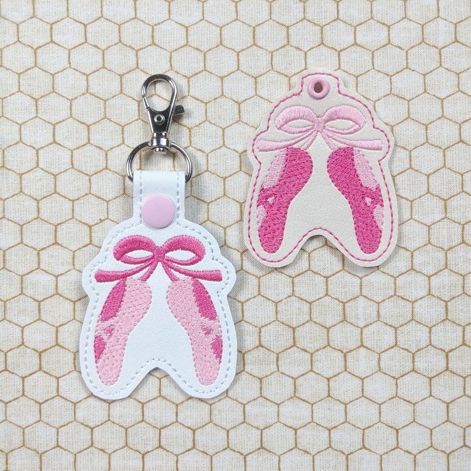 Ballet Shoes Snap Tab & Eyelet Key Fob Set - August 2019 - Designs by ...