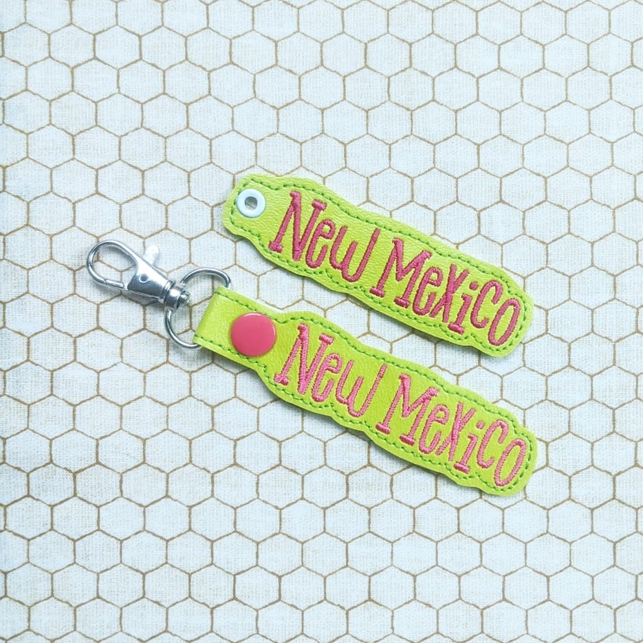 New Mexico Snap Tab & Eyelet Key Fob Set - Designs by Little Bee