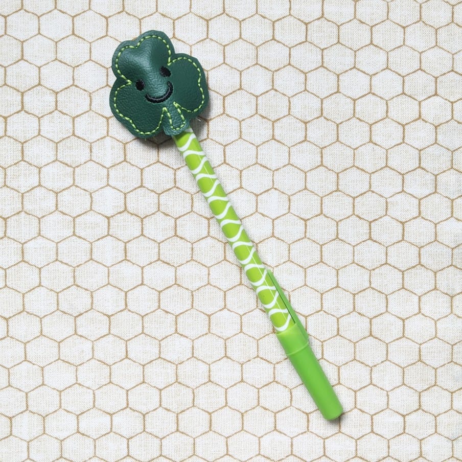 Shamrock (3) Pencil / Pen Topper - January 2020 - Designs by Little Bee