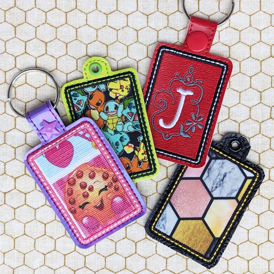 Large Applique Snap Tab & Eyelet Key Fob Set - Designs by Little Bee