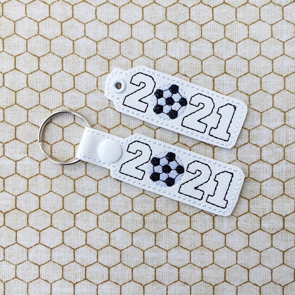 2021 Soccer Snap Tab & Eyelet Key Fob Set - Designs by Little Bee