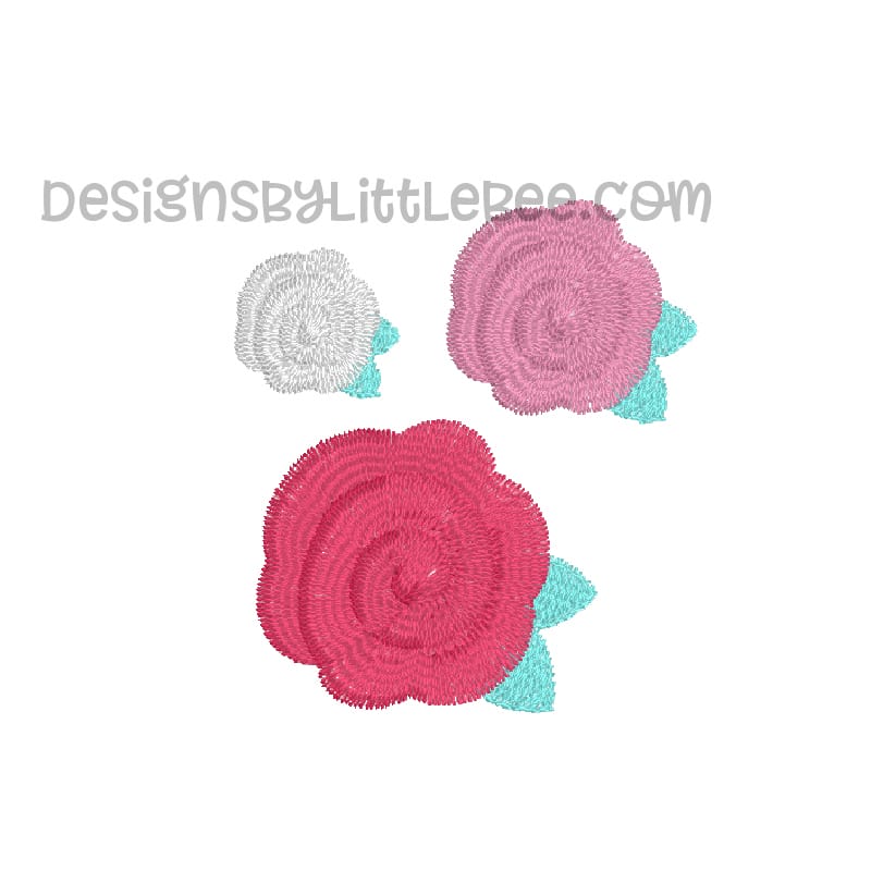 Mini Rosette Embroidery Design - Designs by Little Bee