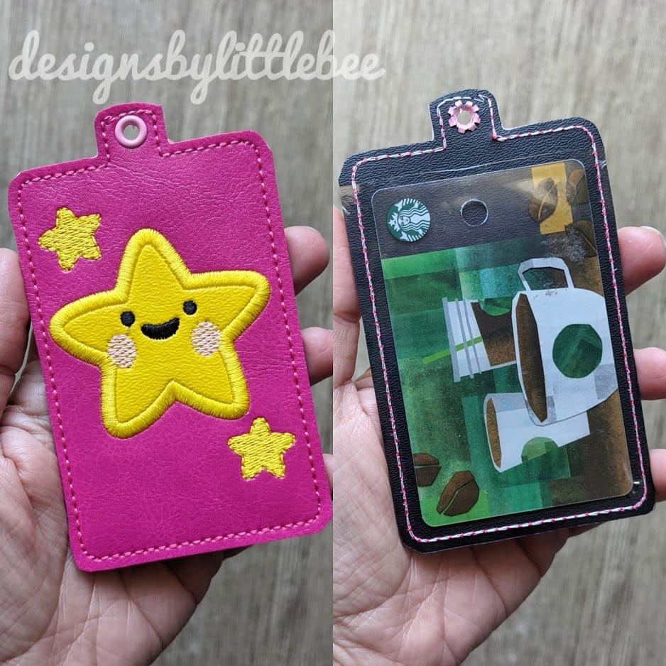Happy Star ID Card/Badge Holder - 5x7 and up ONLY - Designs by Little Bee