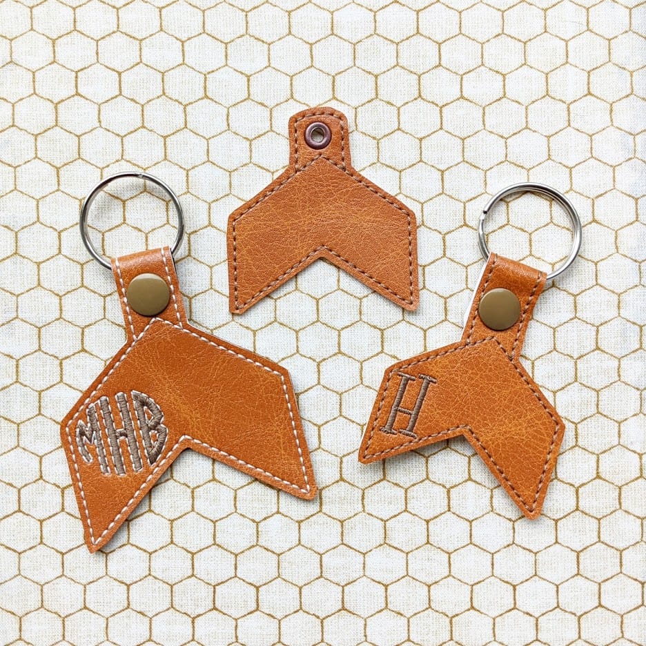 Chevron Snap Tab & Eyelet Key Fobs - Designs by Little Bee