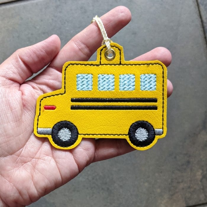 School Bus Bookmark / Bag Tag - Designs by Little Bee